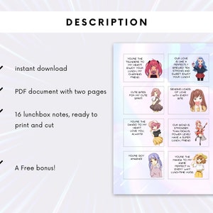 Anime Figure Lunchbox Notes Anime Cosplay Custom Sticky Notes Anime ...