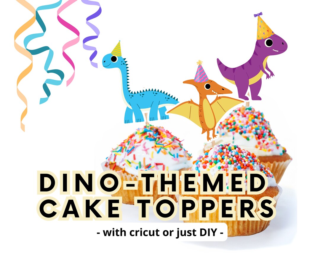 Dino Cake Topper Dino Party Cake Toppers Dinosaurs Cake Decor Dino Cake ...