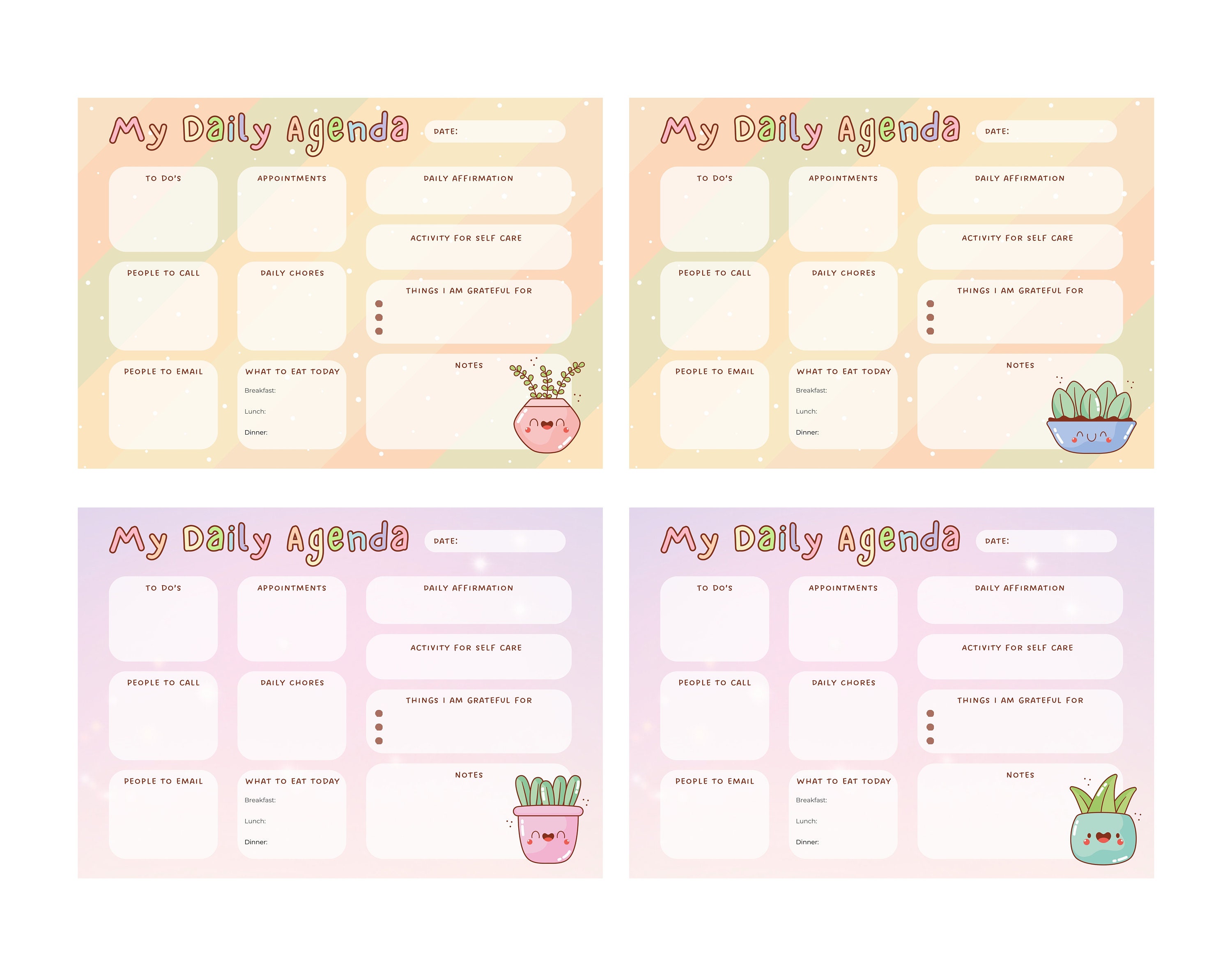 Daily Planner Desk Calendar Family Calendar Productivity Planner Daily ...