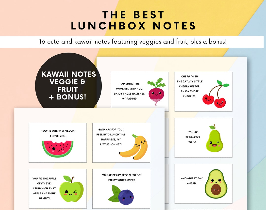 Kawaii Memo Lunchbox Notes Custom Sticky Notes Personalized Sticky ...