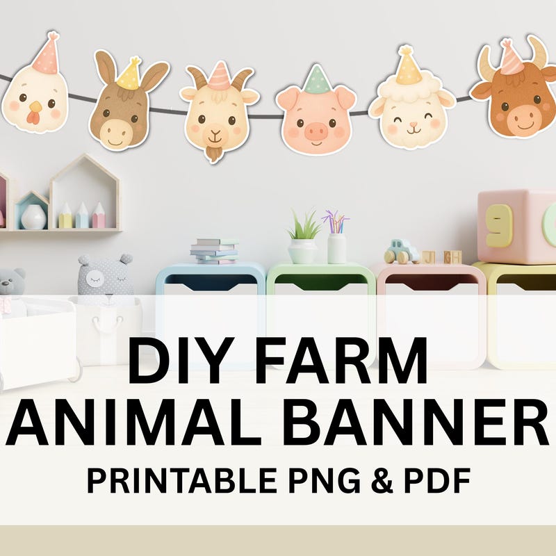 Farm Birthday Banner - Etsy