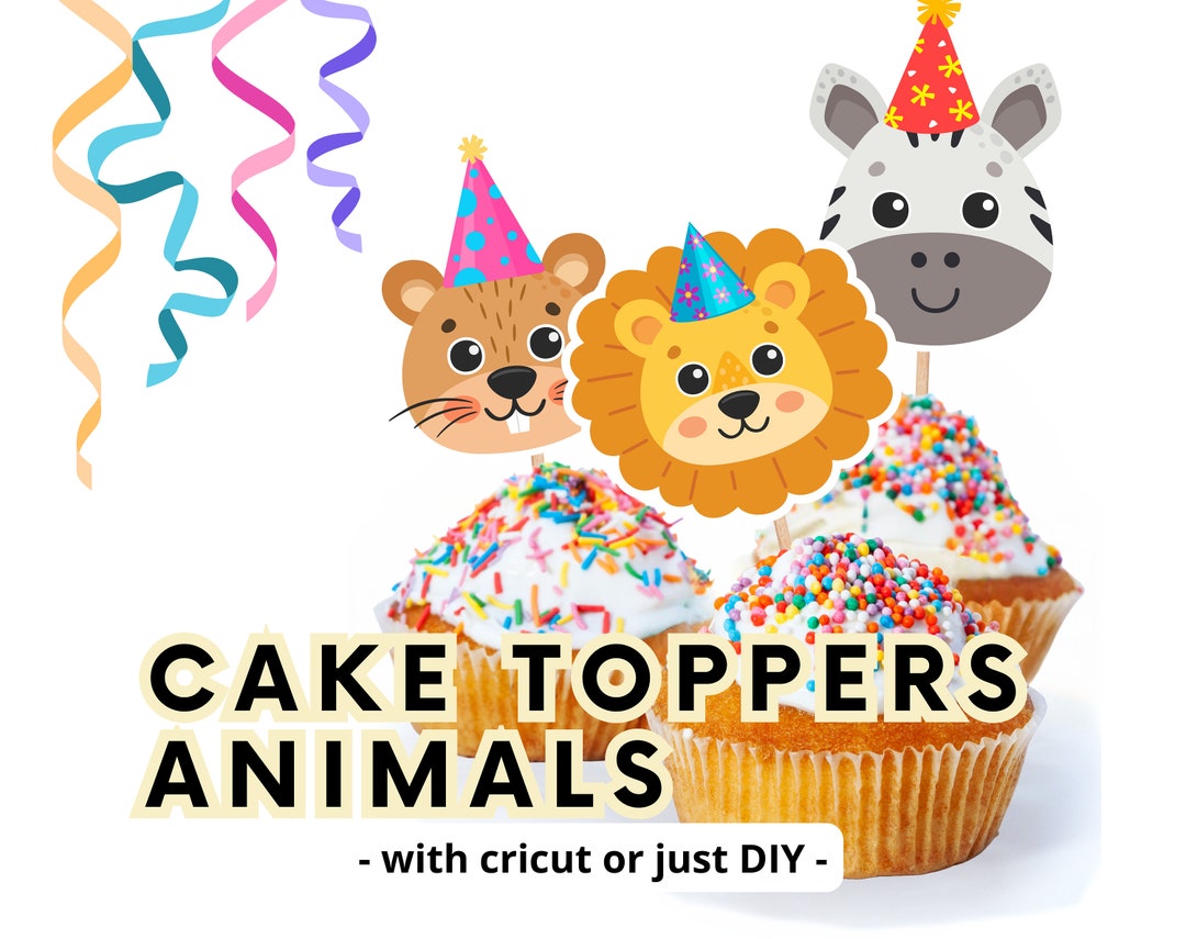 Animal Cake Topper Animal Party Safari Cake Topper Animal Cake Decor ...