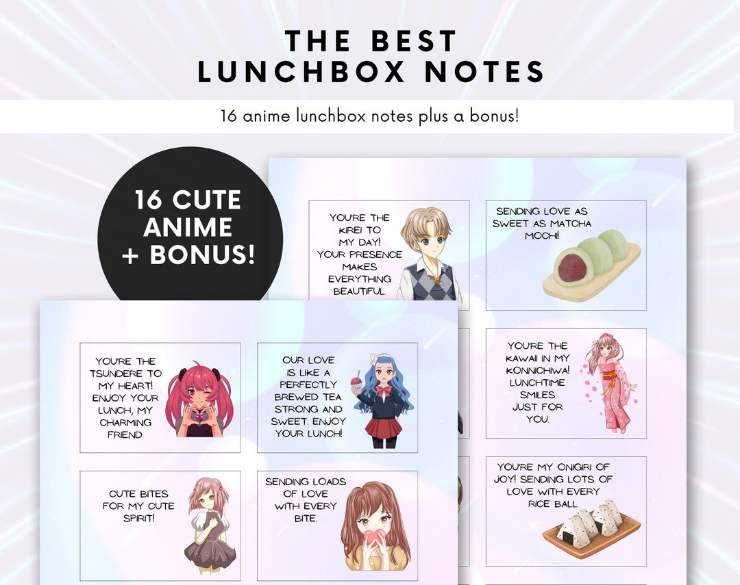 Anime Figure Lunchbox Notes Anime Cosplay Custom Sticky Notes Anime ...