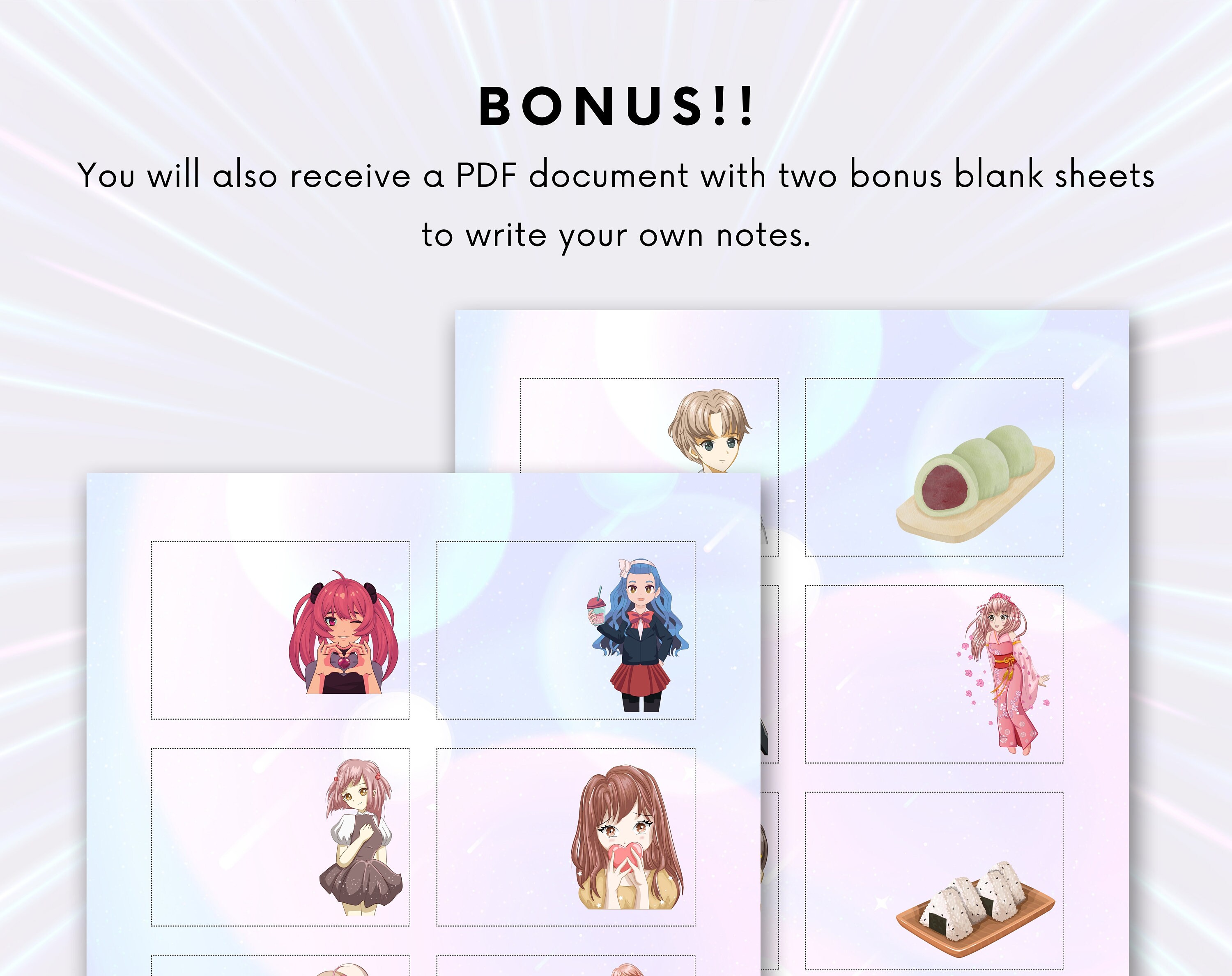 Anime Figure Lunchbox Notes Anime Cosplay Custom Sticky Notes Anime ...