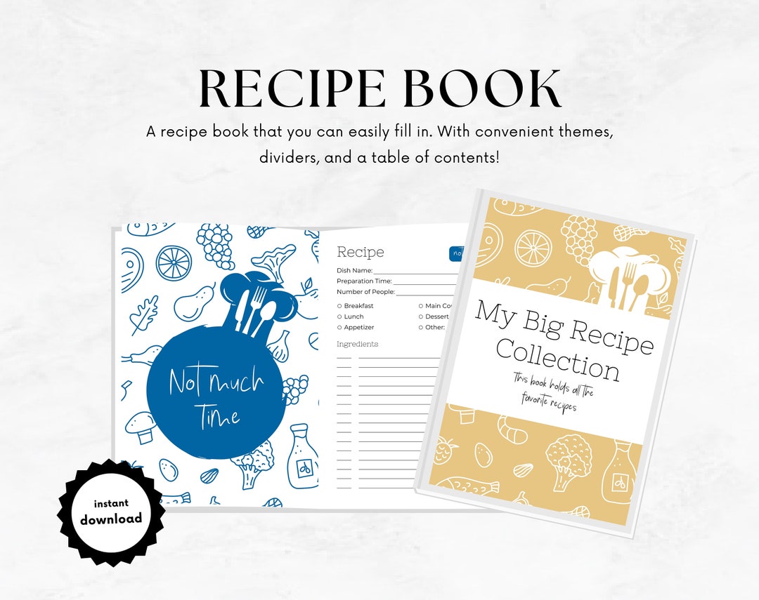 Recipe Journal Blank Recipe Book Custom Recipe Book Family - Etsy