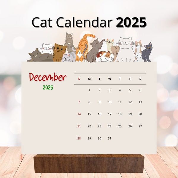 Cat Calendar - Etsy