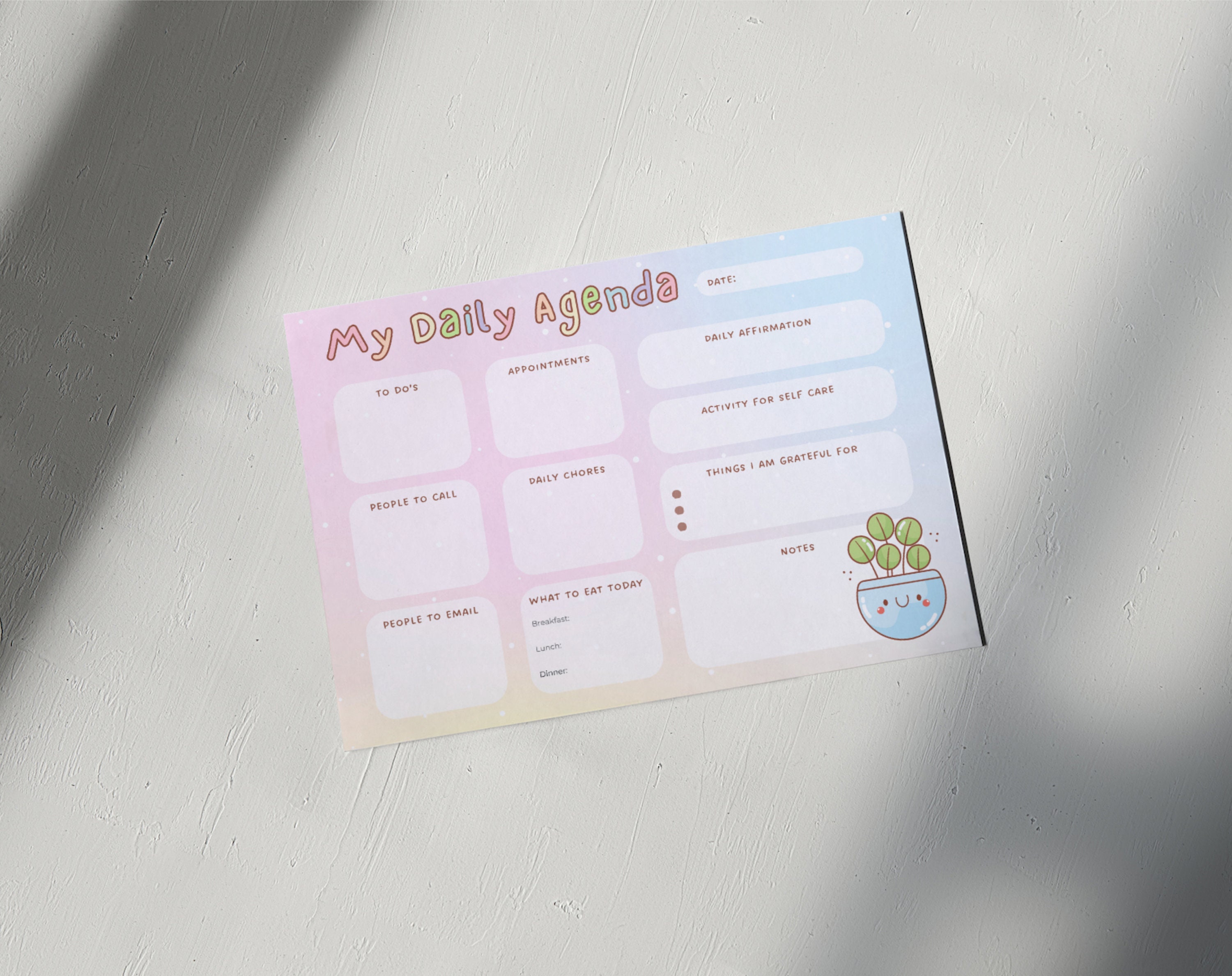 Daily Planner Desk Calendar Family Calendar Productivity Planner Daily ...