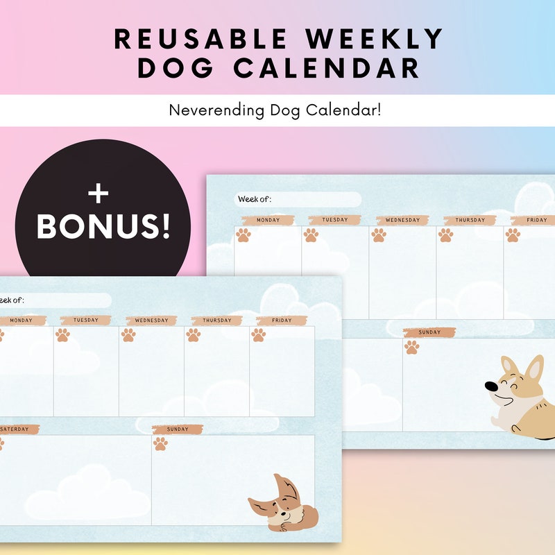 Dog Theme Day Planner - Etsy
