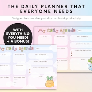 Daily Planner Desk Calendar Family Calendar Productivity Planner Daily ...