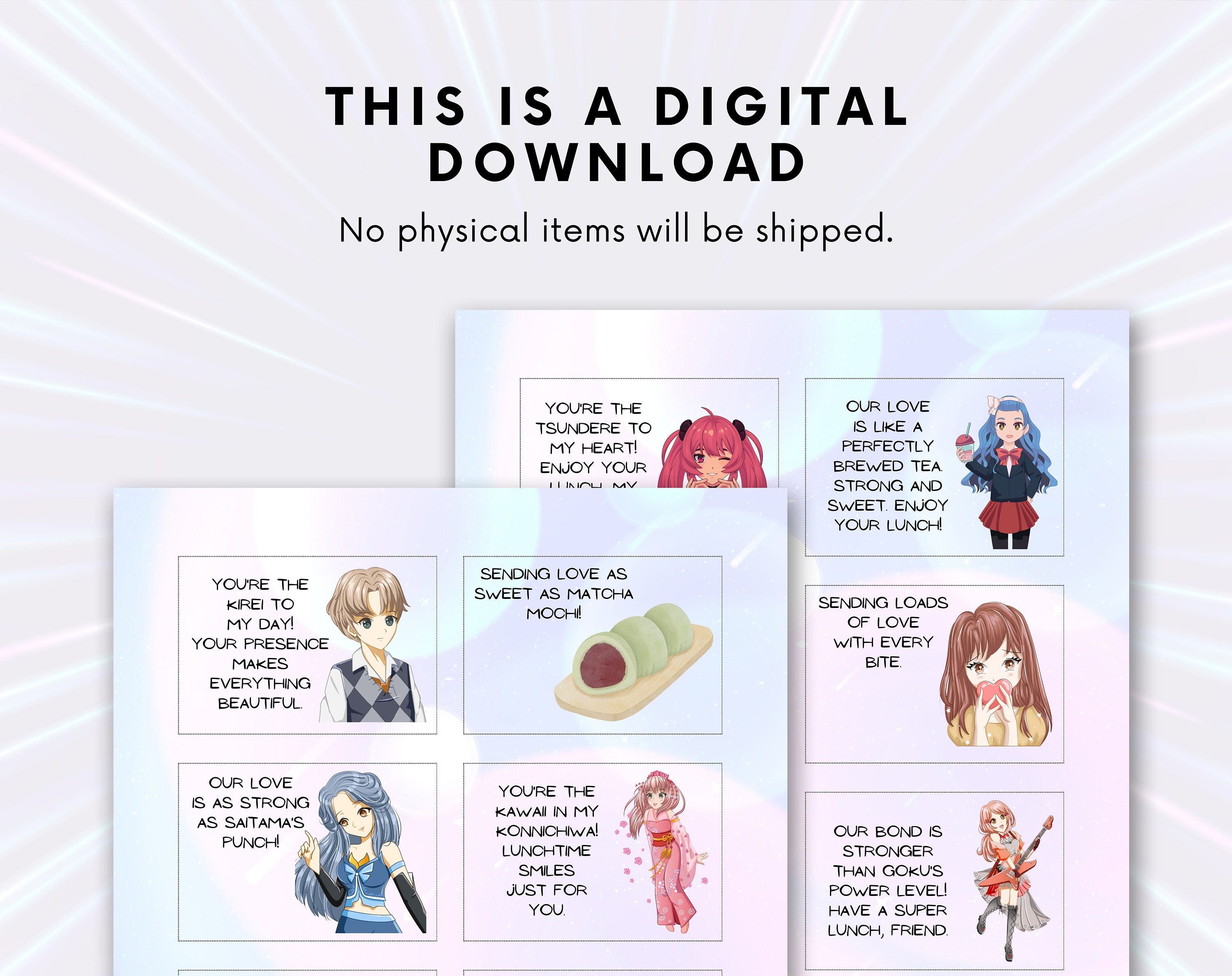 Anime Figure Lunchbox Notes Anime Cosplay Custom Sticky Notes Anime ...