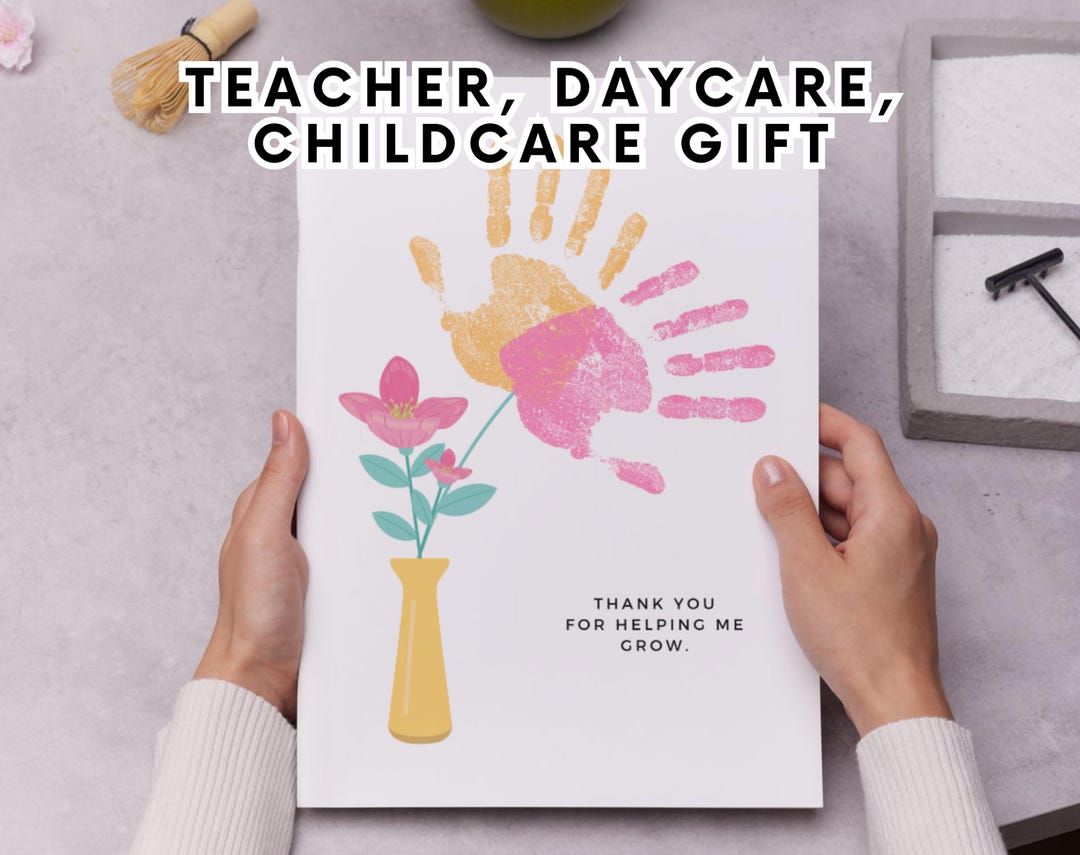 Handprint Teacher Appreciation Gift: Flower Theme (digital Download) - Etsy