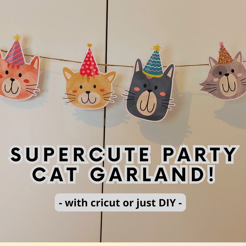 Party Cats Garland - Etsy