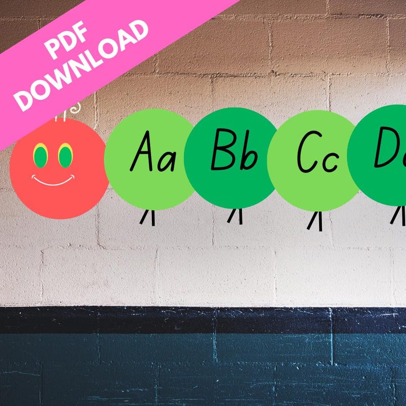 Caterpillar Alphabet Classroom Display - Etsy