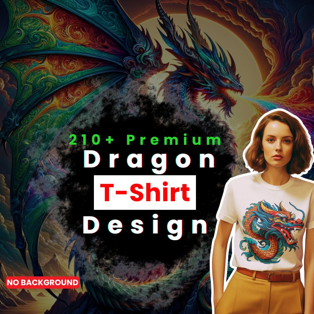 210 Print-ready Dragon Designs High-quality PNG Collection - Etsy
