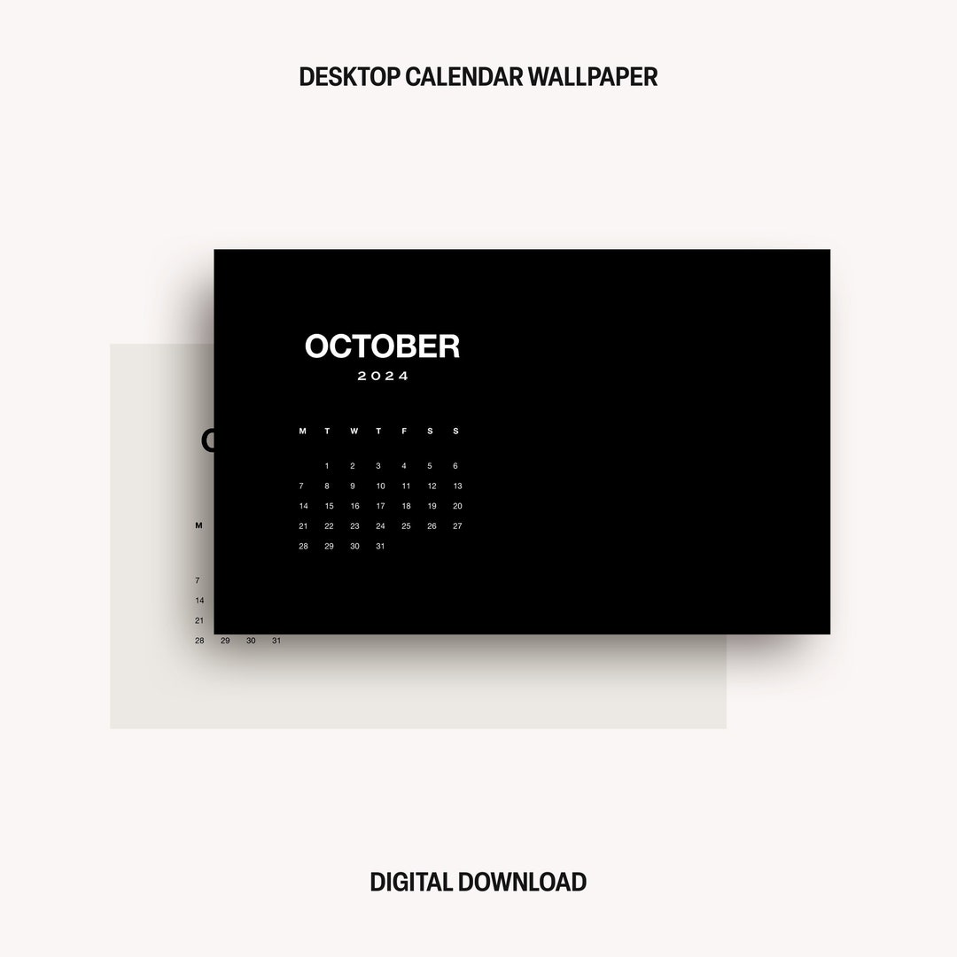 2024 Minimalist Desktop Calendar Wallpaper Instant Digital - Etsy