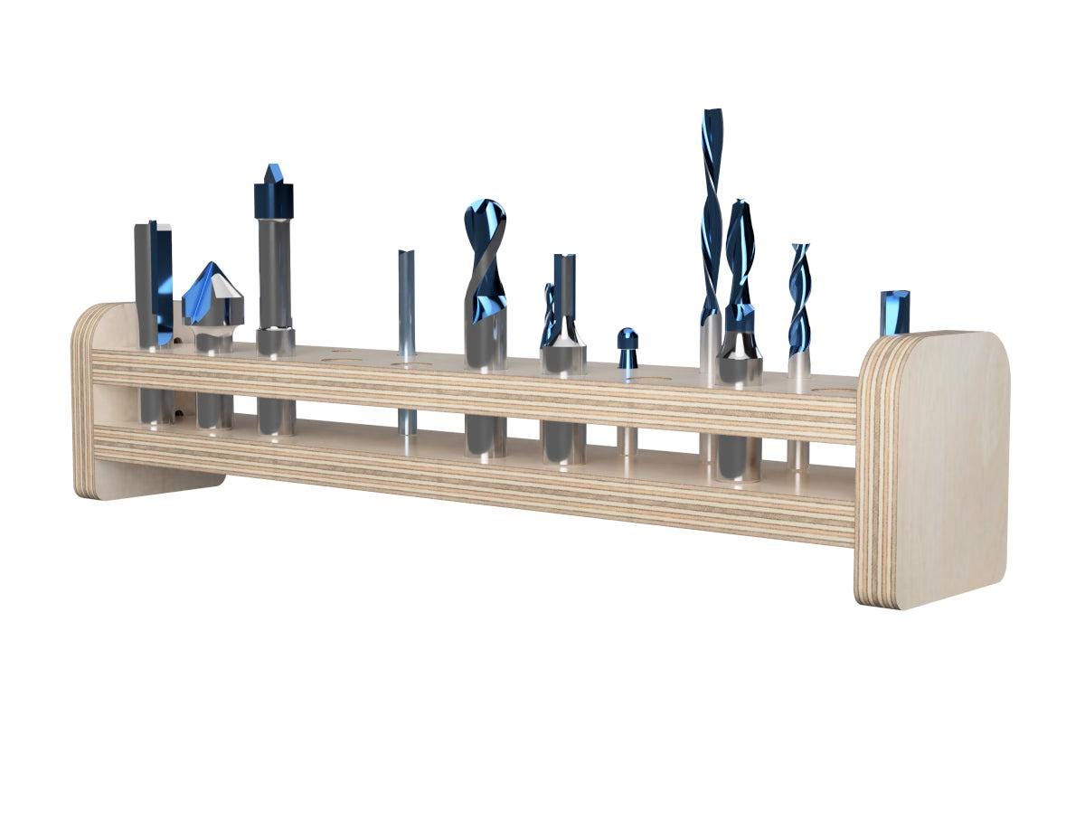 Small Router Bit Storage DXF File - Etsy