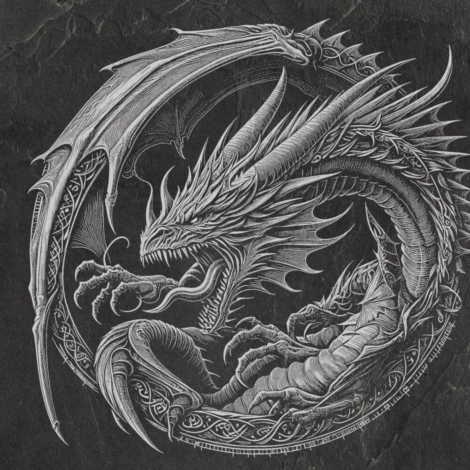 Dragons, Slate Coaster Ready, Laser Ready, Laser Engraving, PNG Laser ...