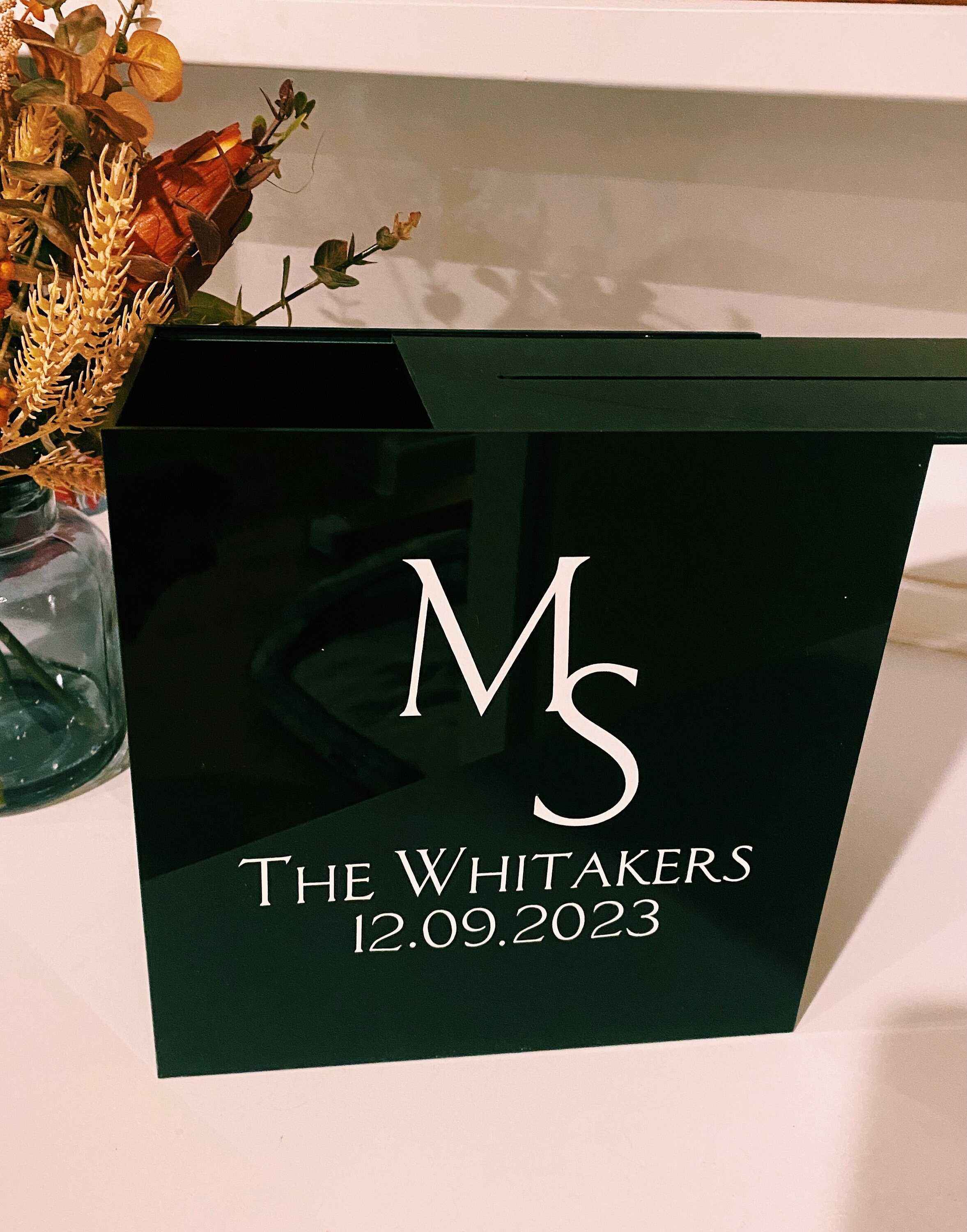 Black Acrylic Card Box, Wedding Card Box, Custom Card Box, Wedding ...