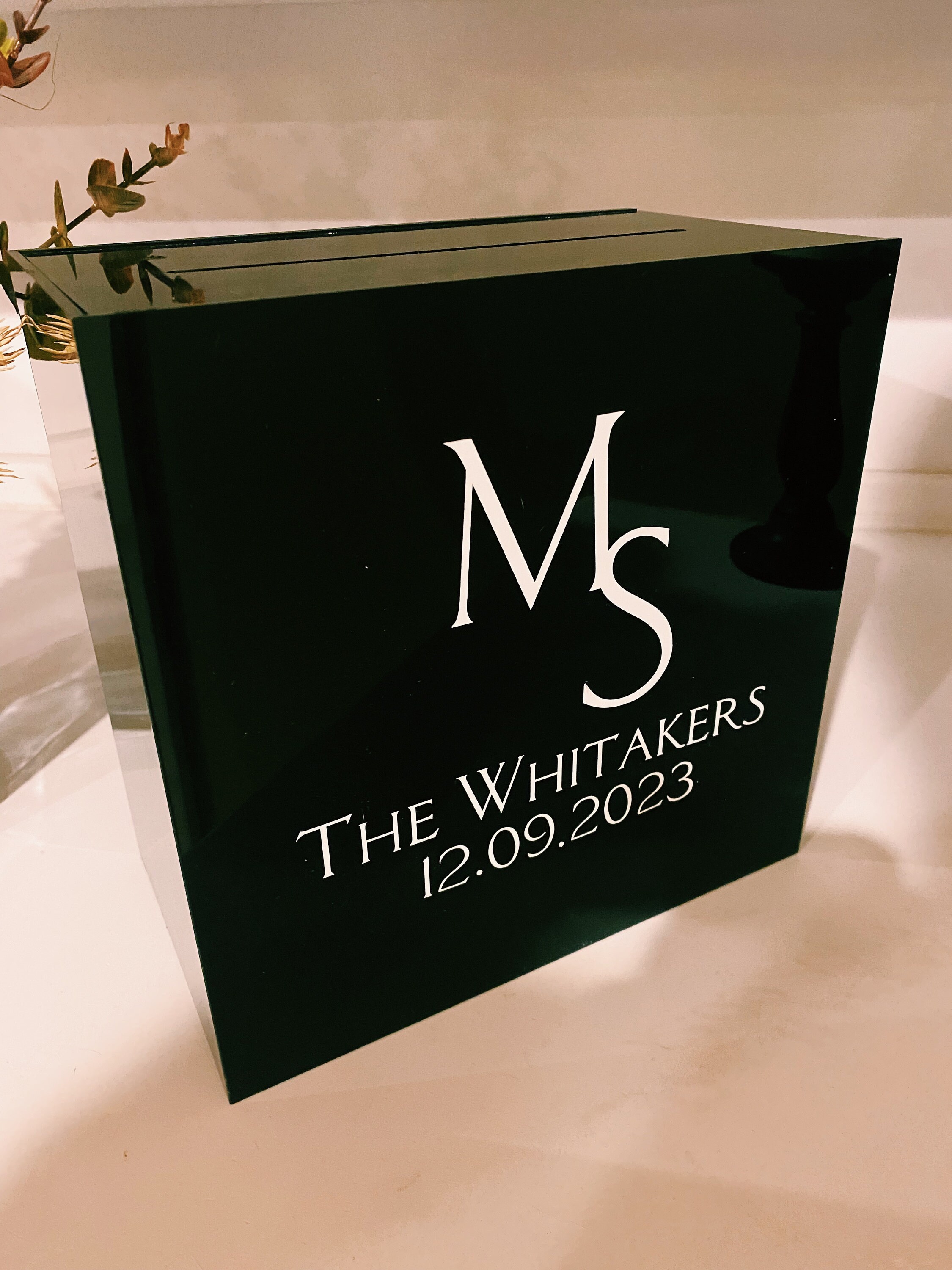 Black Acrylic Card Box, Wedding Card Box, Custom Card Box, Wedding ...