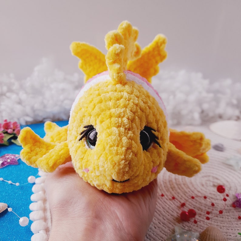 Fish Crochet PATTERN PDF Amigurumi Tutorial Goldfish Crochet Toy ...