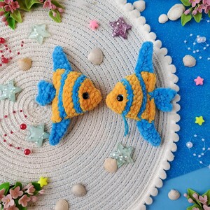 Fish PDF No Sew Crochet PATTERN, Sea Creatures, Crochet Angelfish, Toy ...