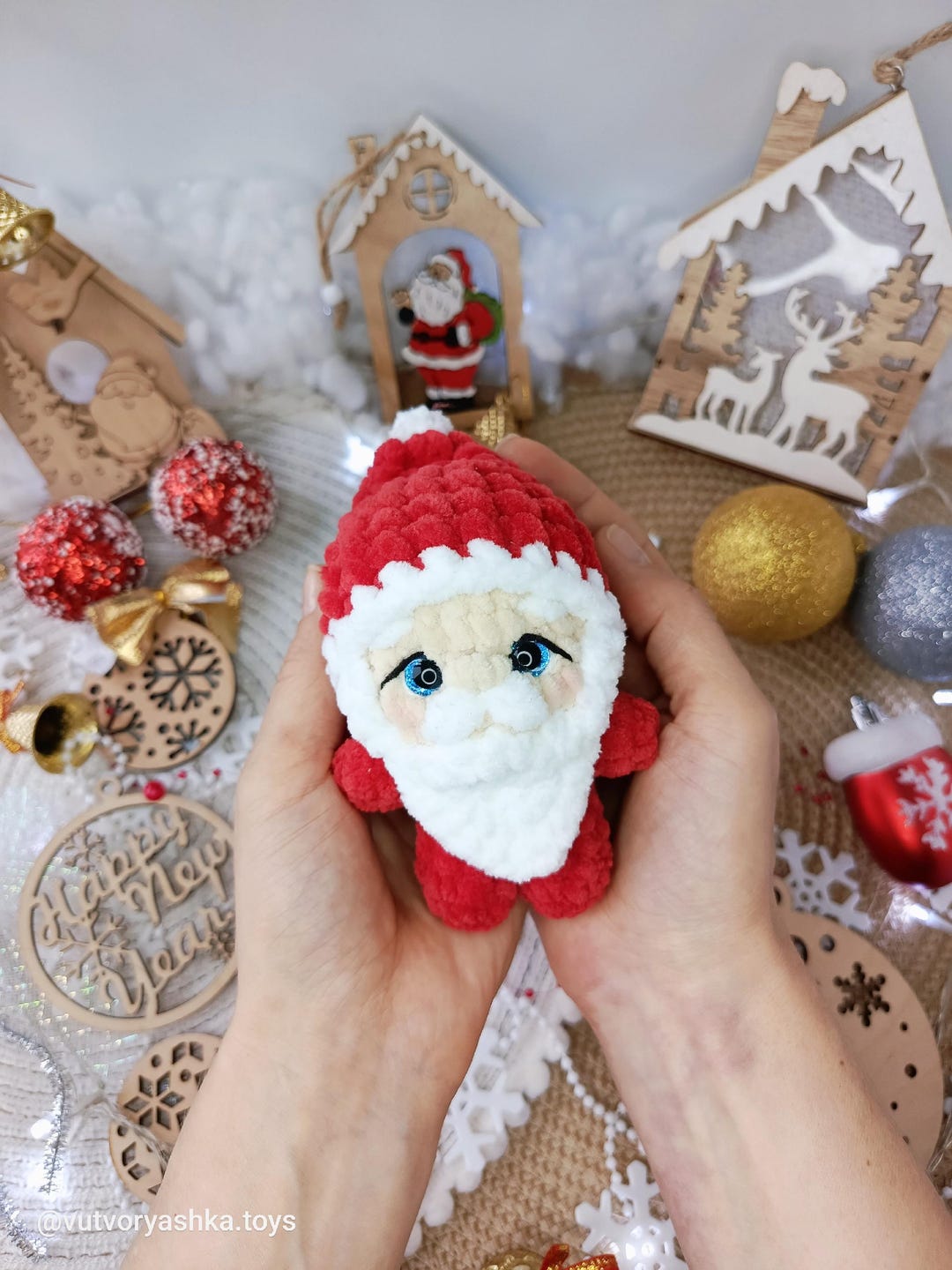 Tiny Santa Claus Christmas Character PDF Crochet Pattern (digital ...