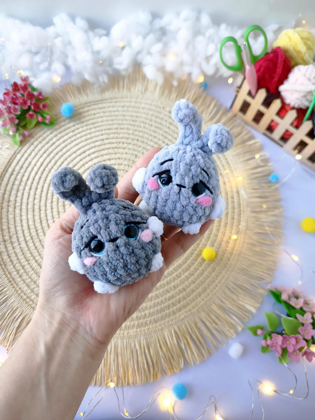 PDF No-sew Amigurumi Bunny Crochet Pattern, Tiny Plush Toy, Beginner ...