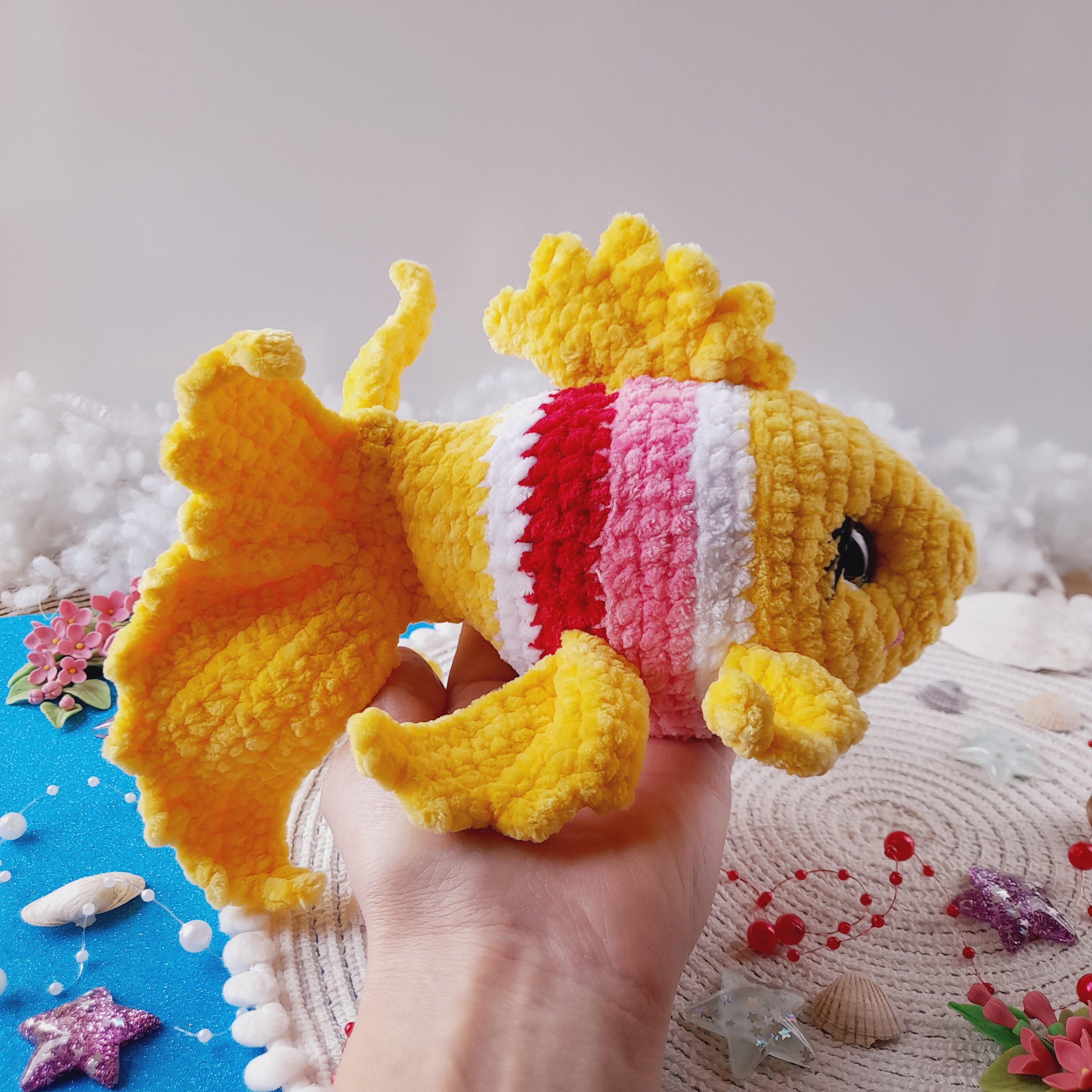 Fish Crochet PATTERN PDF Amigurumi Tutorial Goldfish Crochet Toy ...