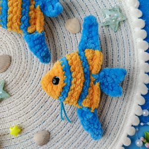 Fish PDF No Sew Crochet PATTERN, Sea Creatures, Crochet Angelfish, Toy ...
