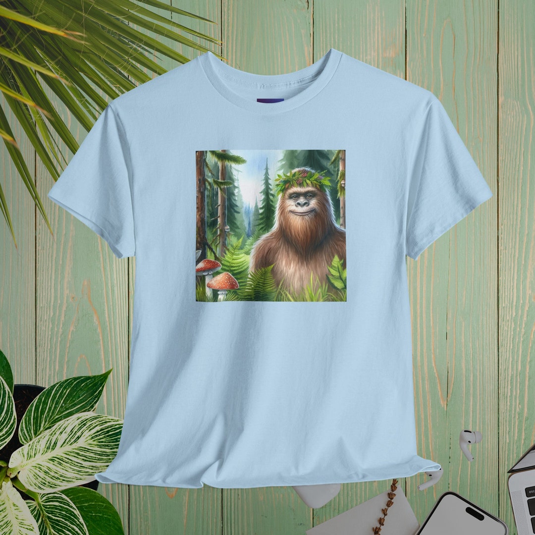 Bigfoot Cryptid Front and Back Design Tee Shirt-unisex Heavy Cotton ...