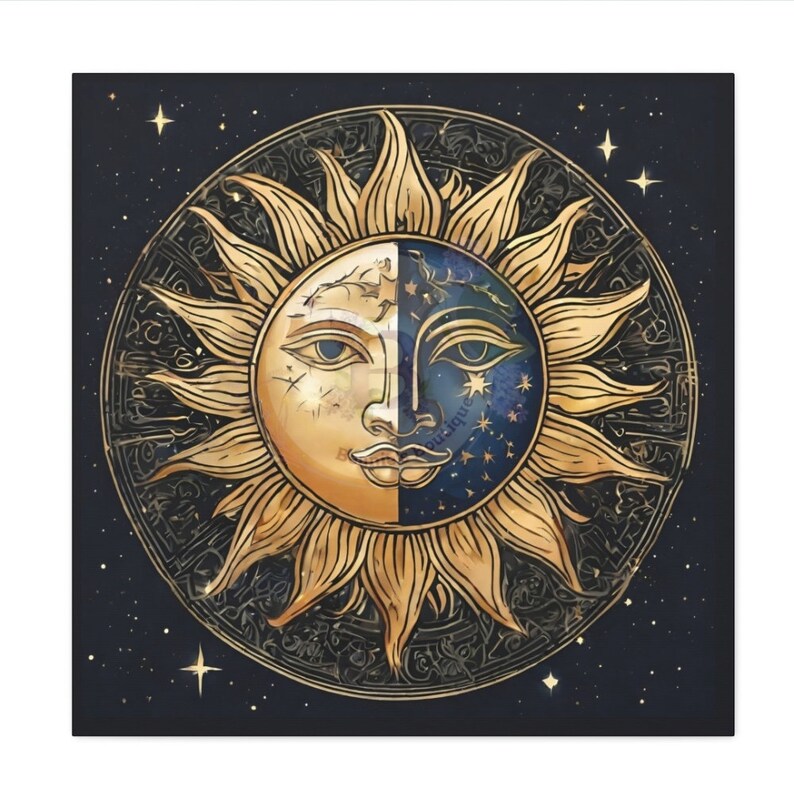 Celestial Suns and Moons Canvas Gallery Wrap Astrology Gift Ideas ...