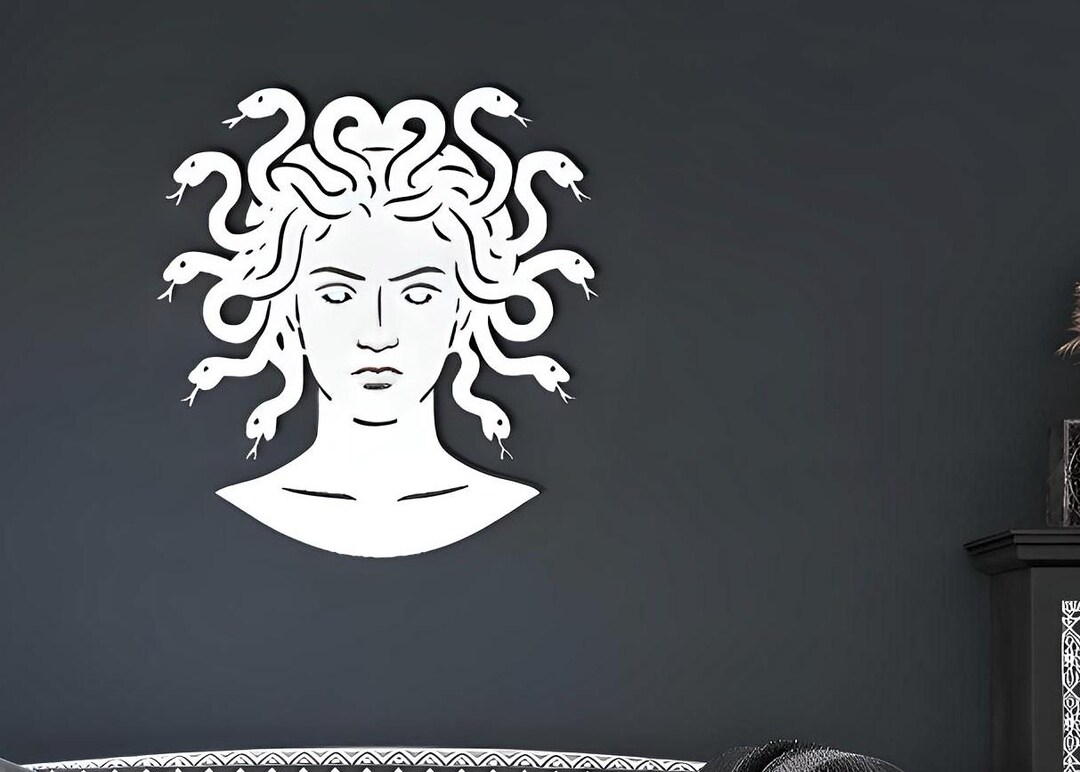 Medusa Metal Wall Art: Greek Mythology Decor, Gorgon Silhouette Gift - Etsy