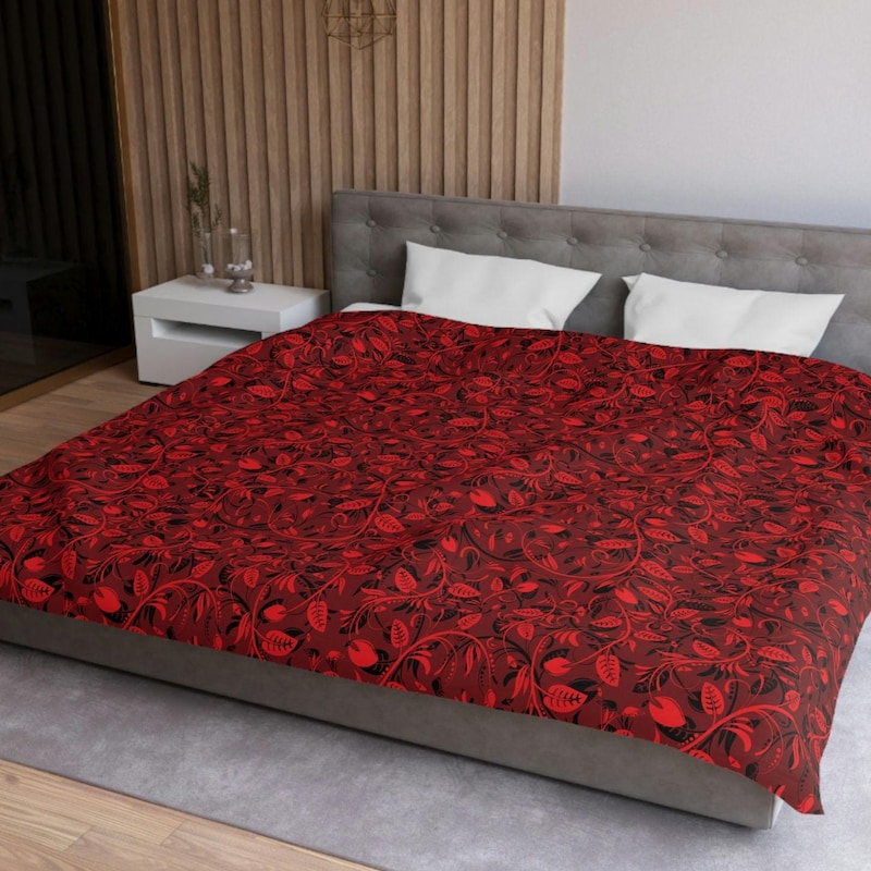Red Duvet Cover - Etsy
