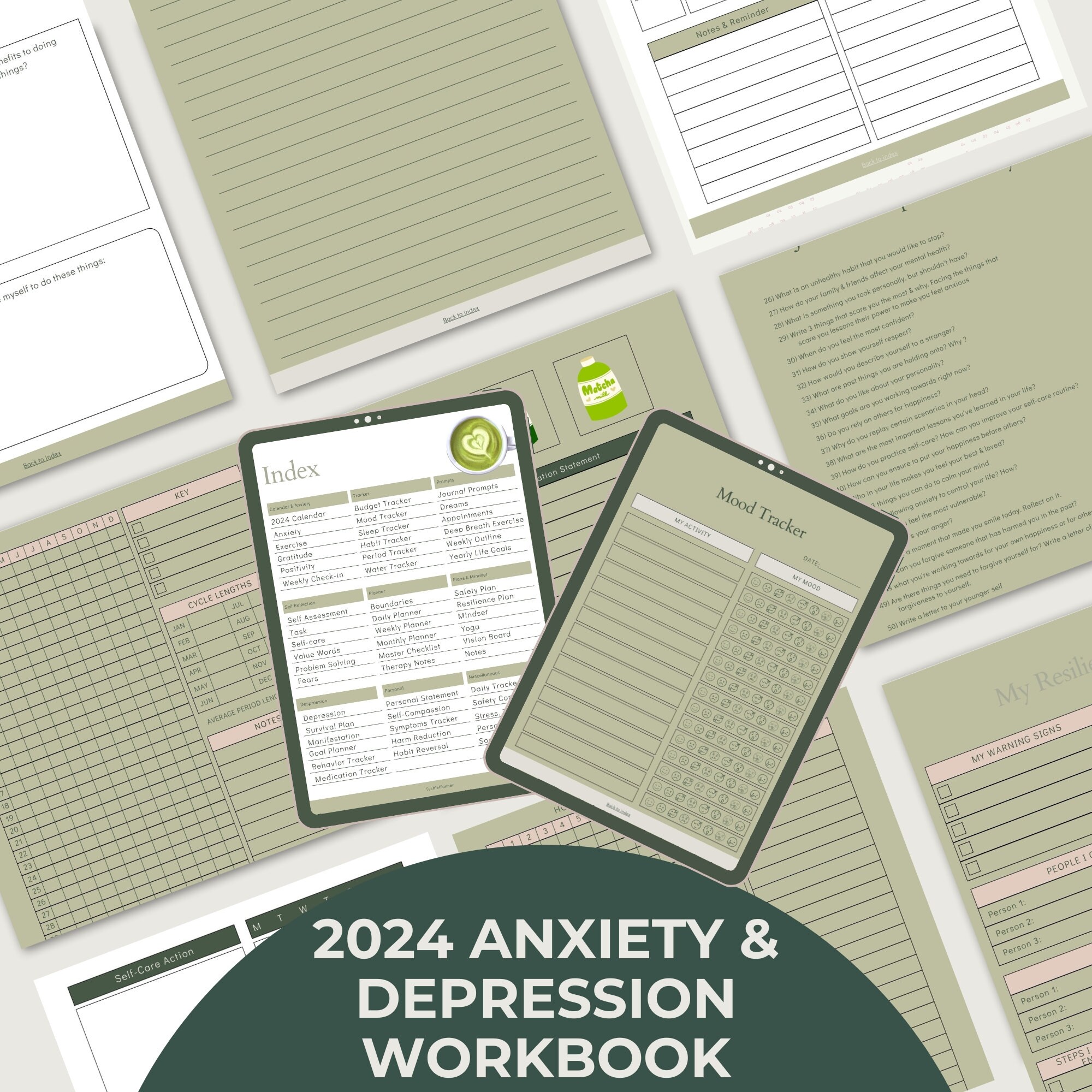 Matcha Schema Therapy Digital Workbook Digital Planner CBT Workbook ...