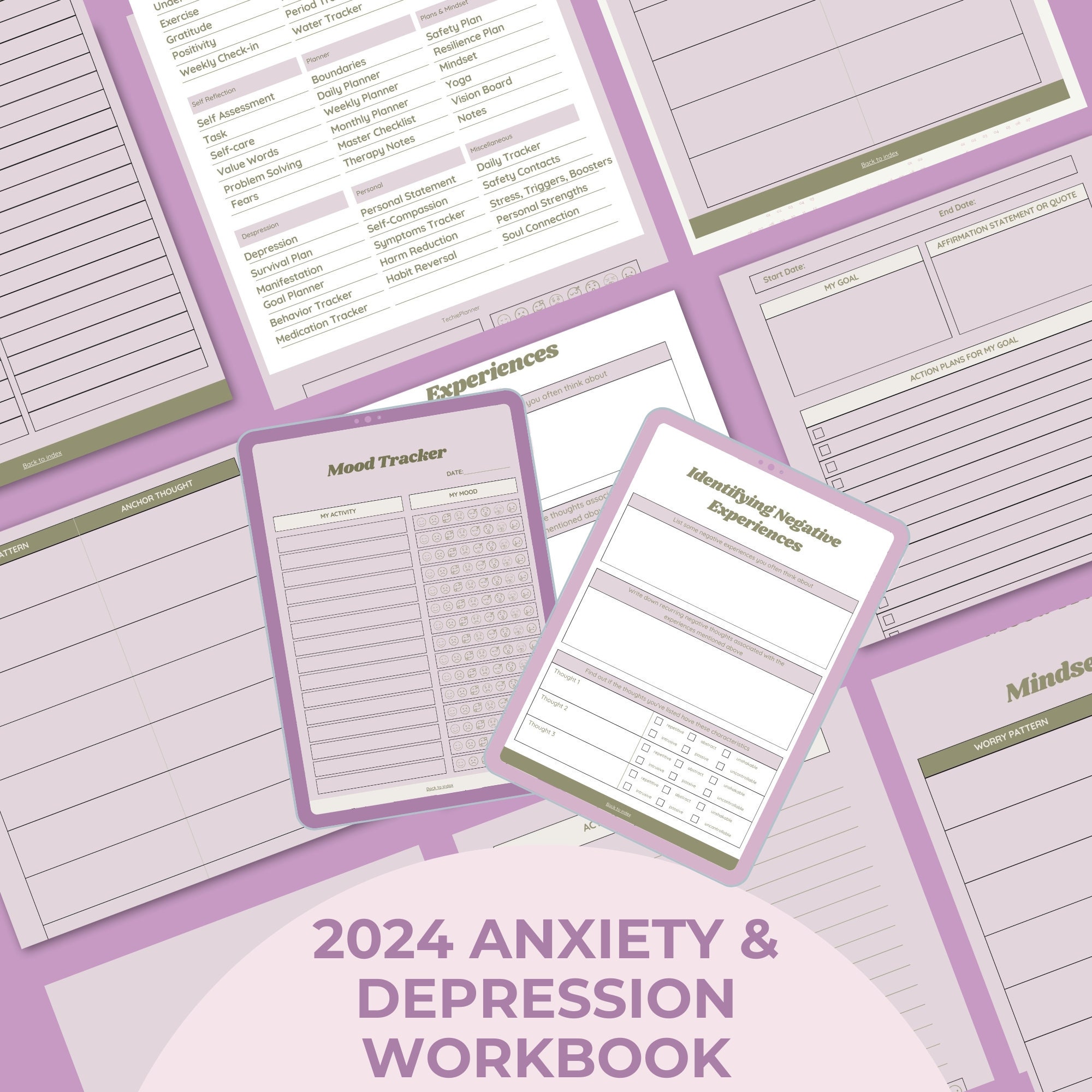 Purple Schema Therapy Digital Book Digital Planner CBT Workbook ...