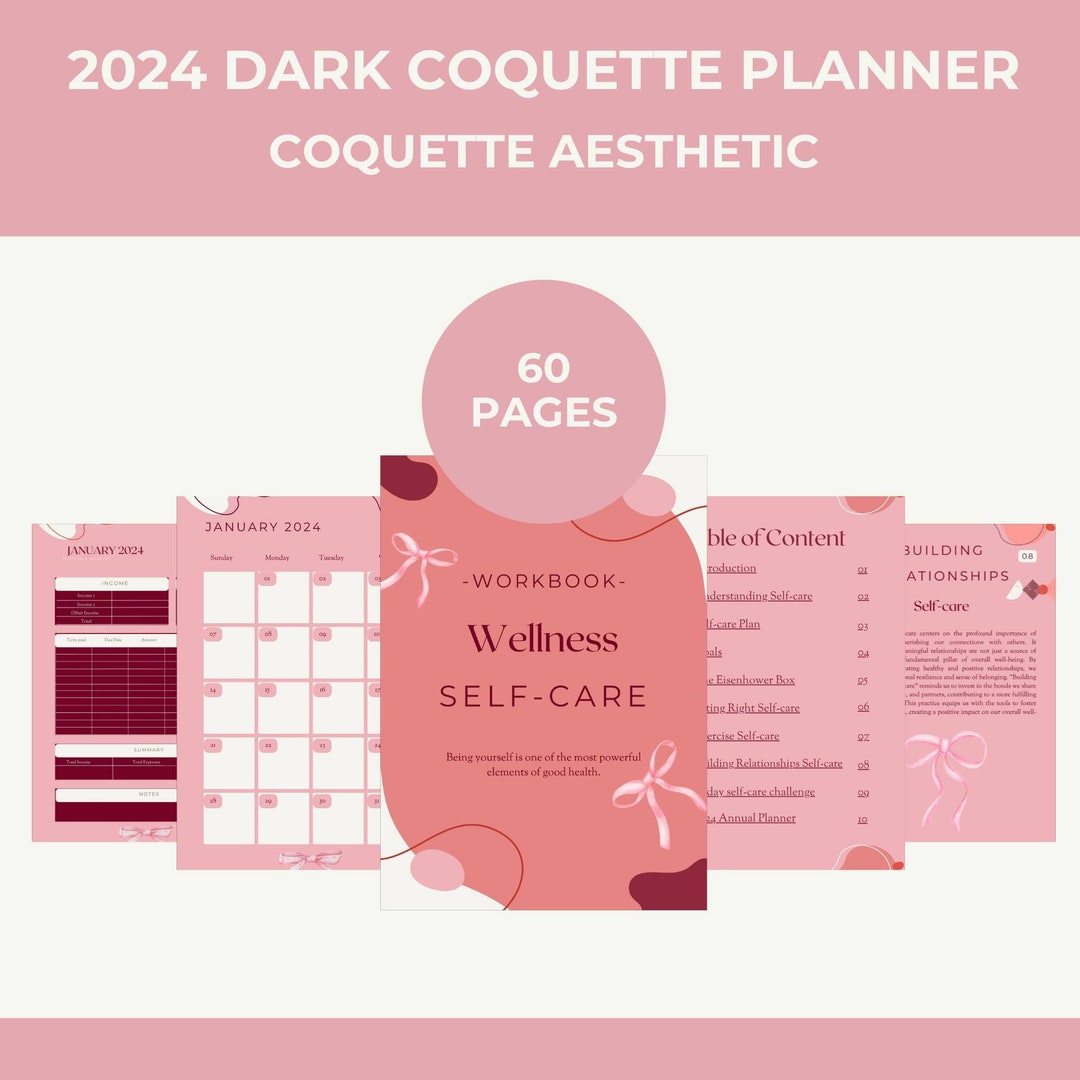 2024 Coquette Planner Student Digital Planner Goodnotes Planner ...
