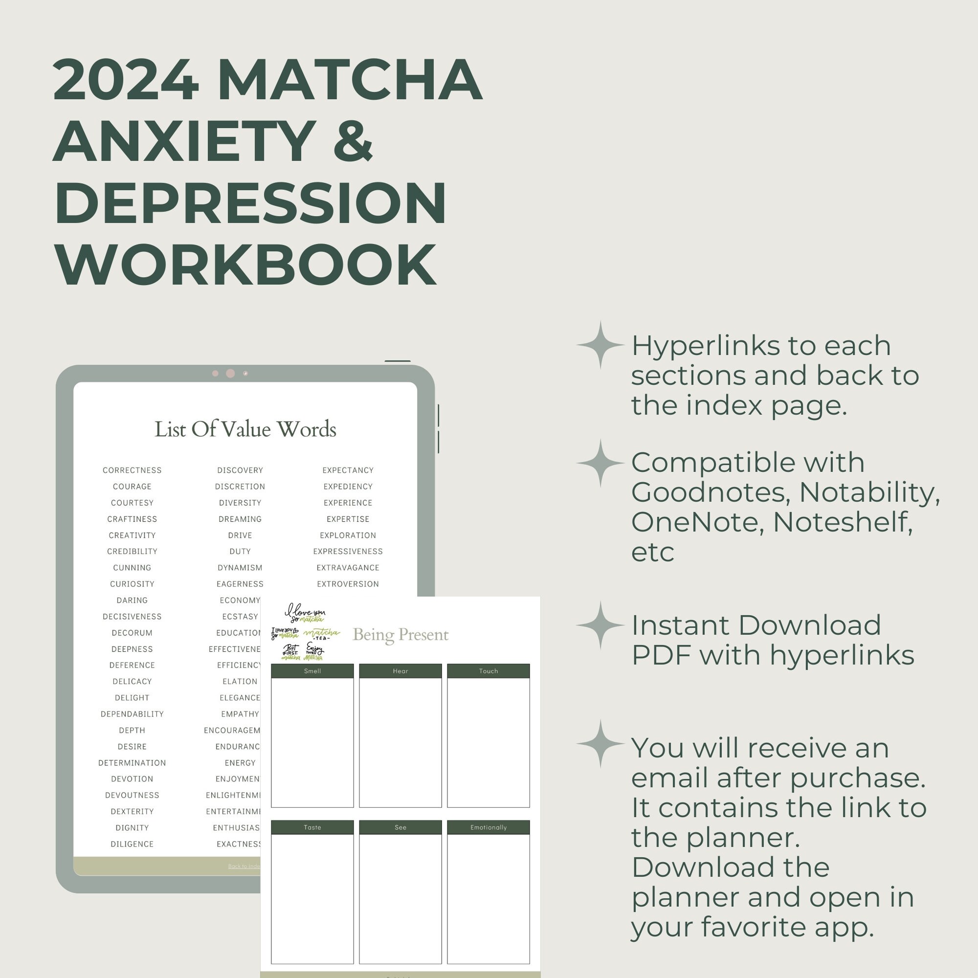 Matcha Schema Therapy Digital Workbook Digital Planner CBT Workbook ...