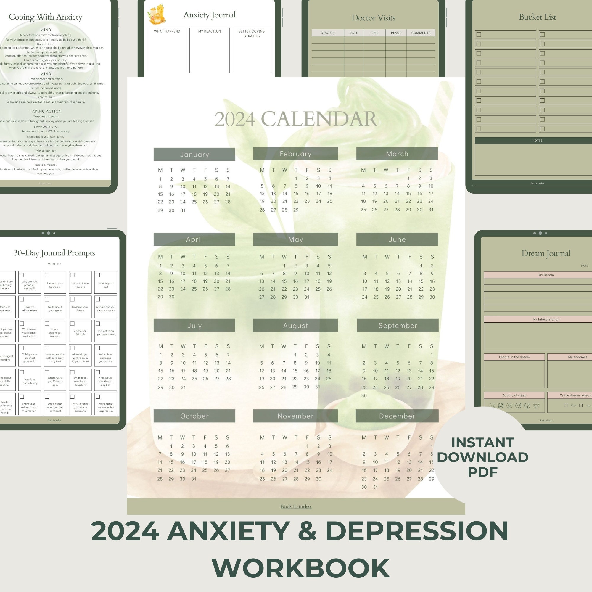Matcha Schema Therapy Digital Workbook Digital Planner CBT Workbook ...