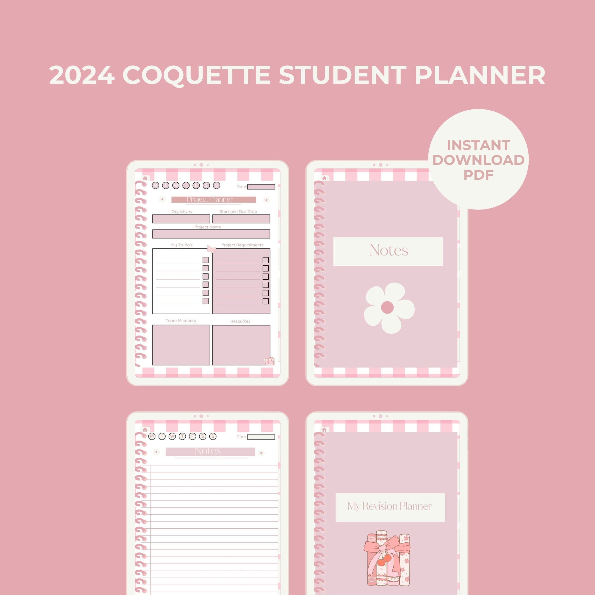 Custom 2024 Digital Planner Goodnote Custom 2024 Student Planner ...