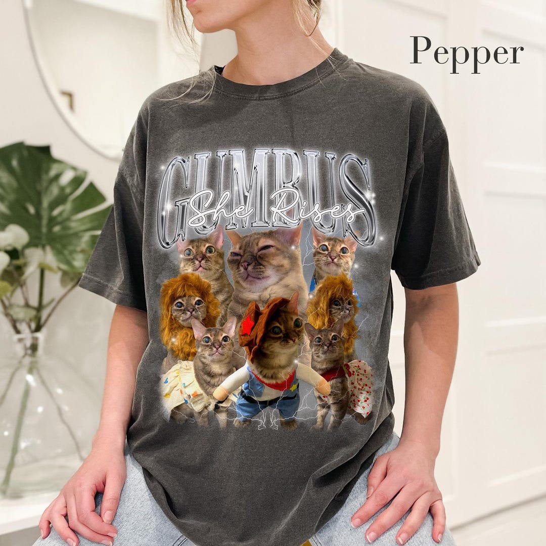 Gumbus Graphic Tee Gumbus Cat Gift for Cat Lovers Cute Animal Shirt ...
