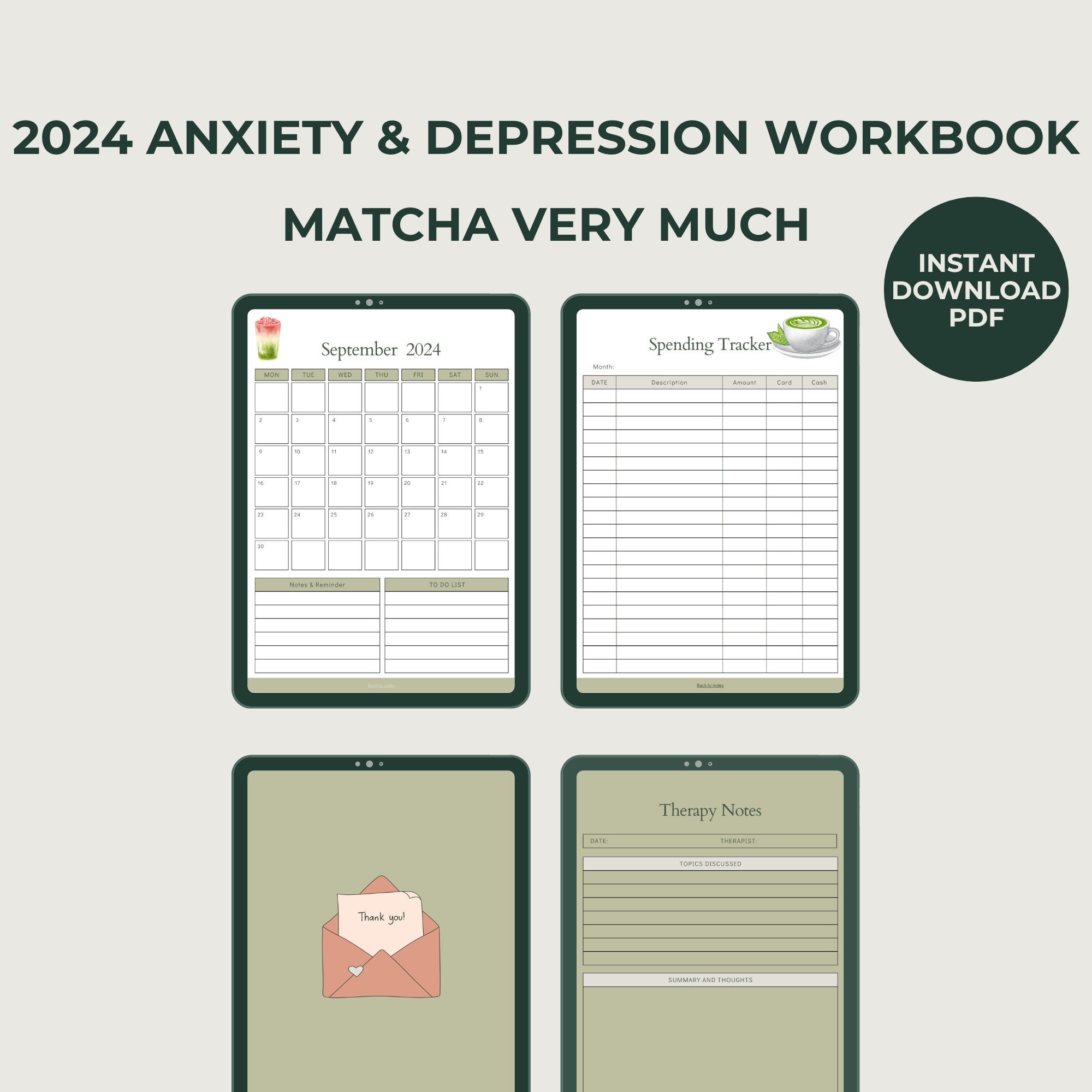 Matcha Schema Therapy Digital Workbook Digital Planner CBT Workbook ...