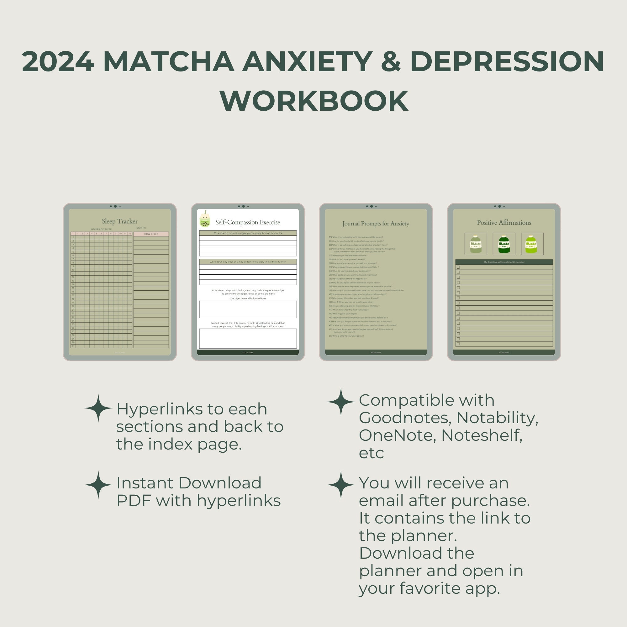 Matcha Schema Therapy Digital Workbook Digital Planner CBT Workbook ...
