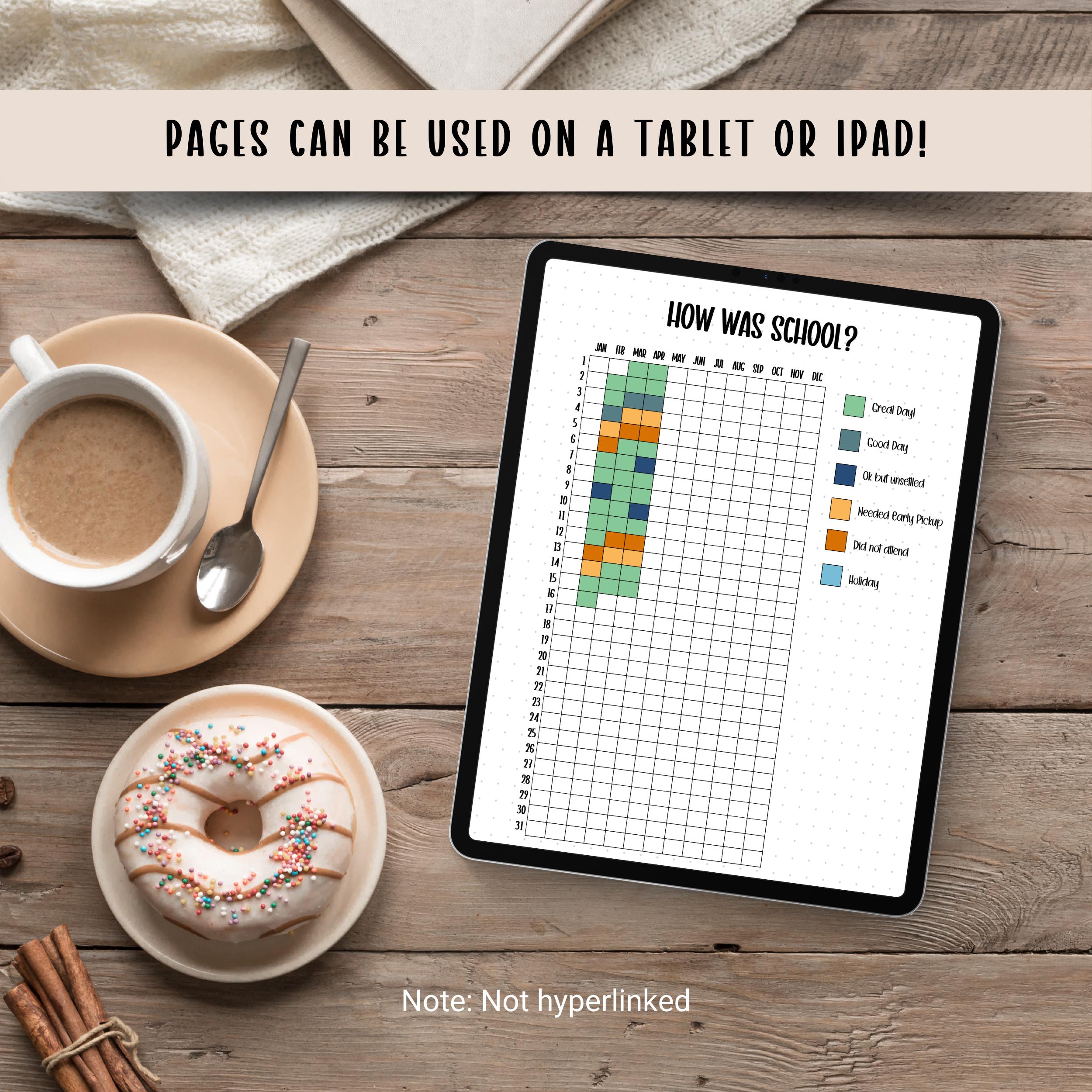 School Attendance Tracker Page, School Log for Adhd Autism SEN Kids ...