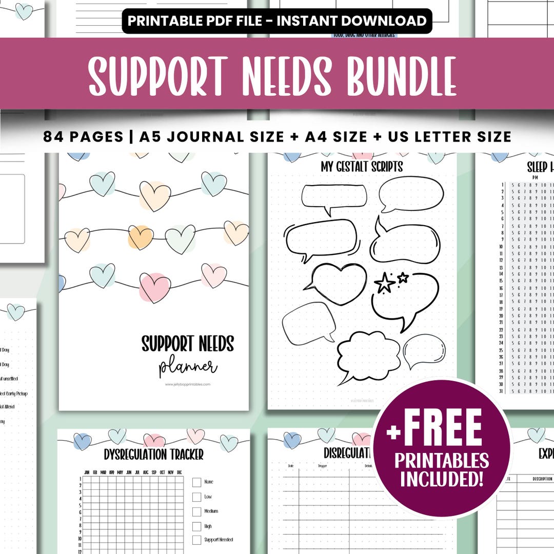 Autism Parent Caregiver Support Needs Planner Binder, Autistic Daily ...