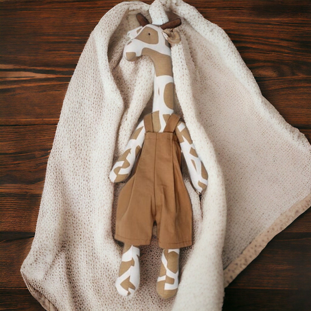 Giraffe Fabric Toy Soft Cotton Stuffed Animal Pleasant to - Etsy