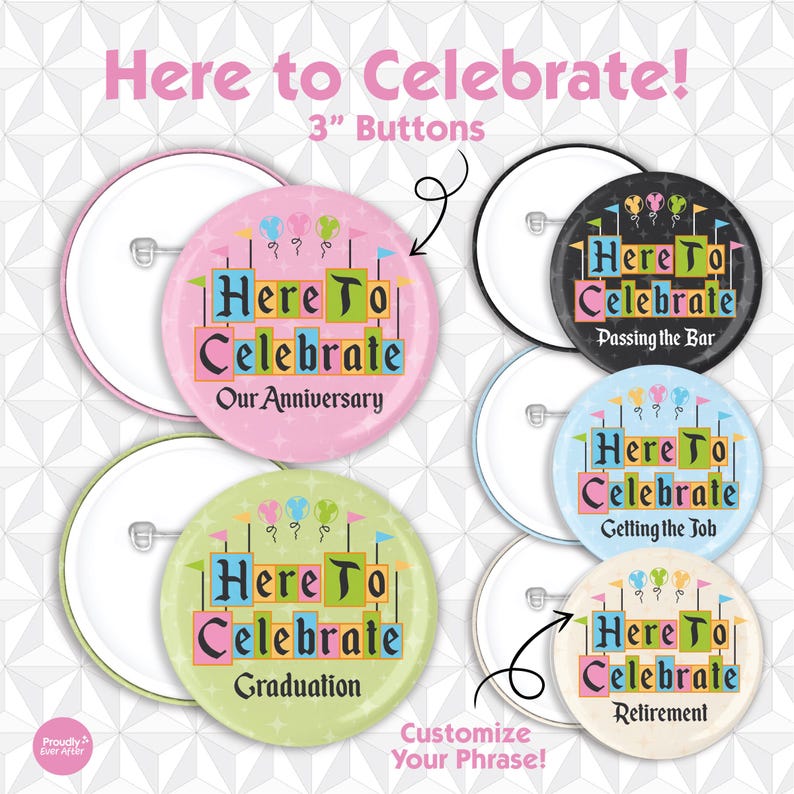 Disneyland Sign Here to Celebrate 3 Pin Button Walt Disney World I'm ...