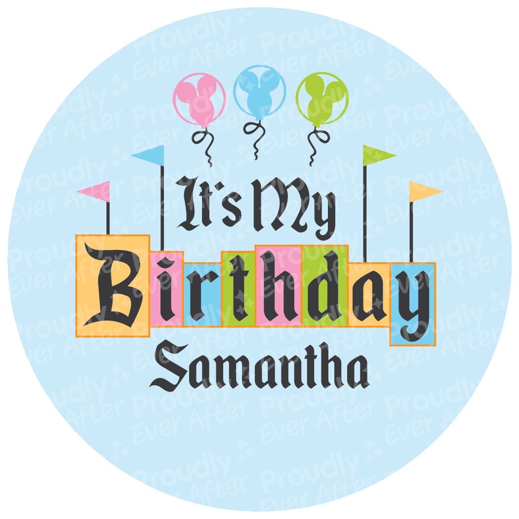 Disneyland Sign Birthday 3 Pin Button Disney Sign Birthday Walt Disney ...