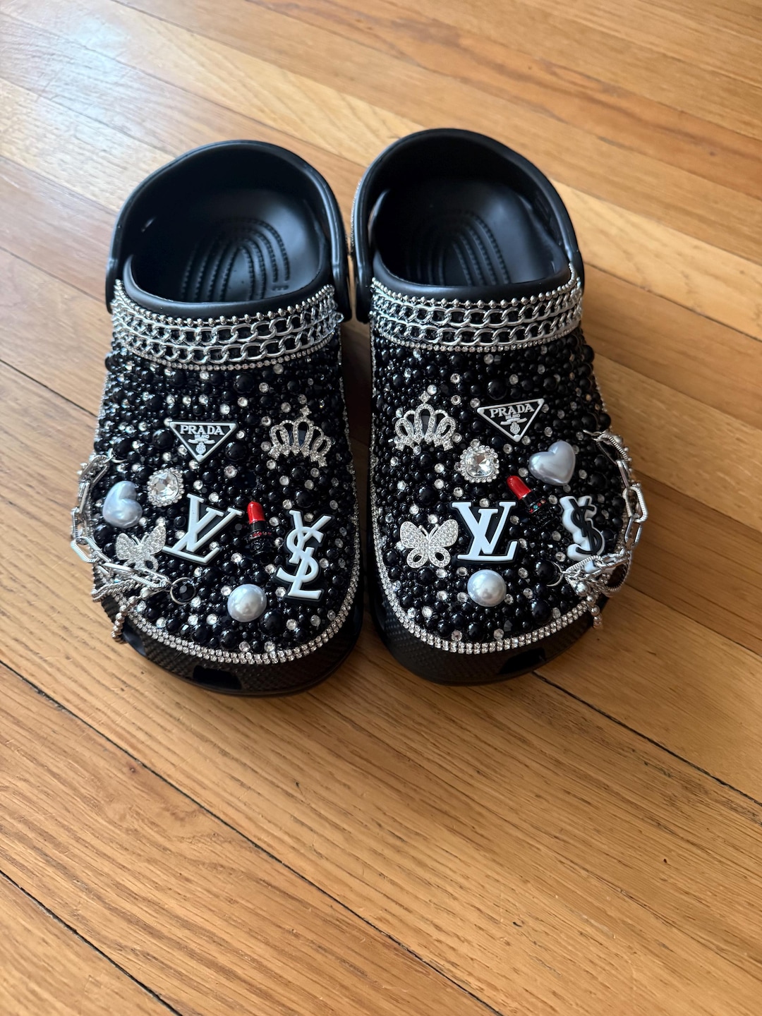Dazzling Bling Crocs, Custom Sparkly Shoes, Handmade Rhinestones Crocs ...