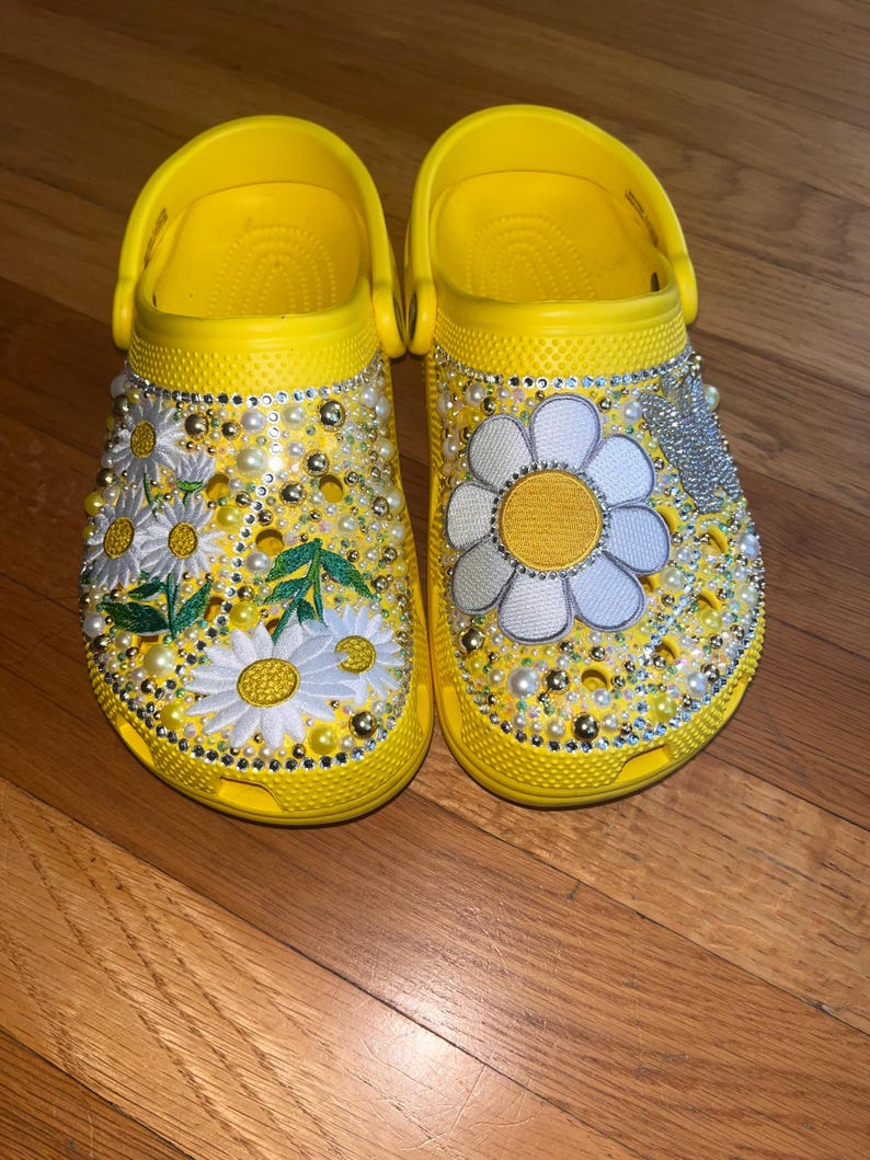 Dazzling Bling Crocs, Custom Sparkly Shoes, Handmade Rhinestones Crocs ...