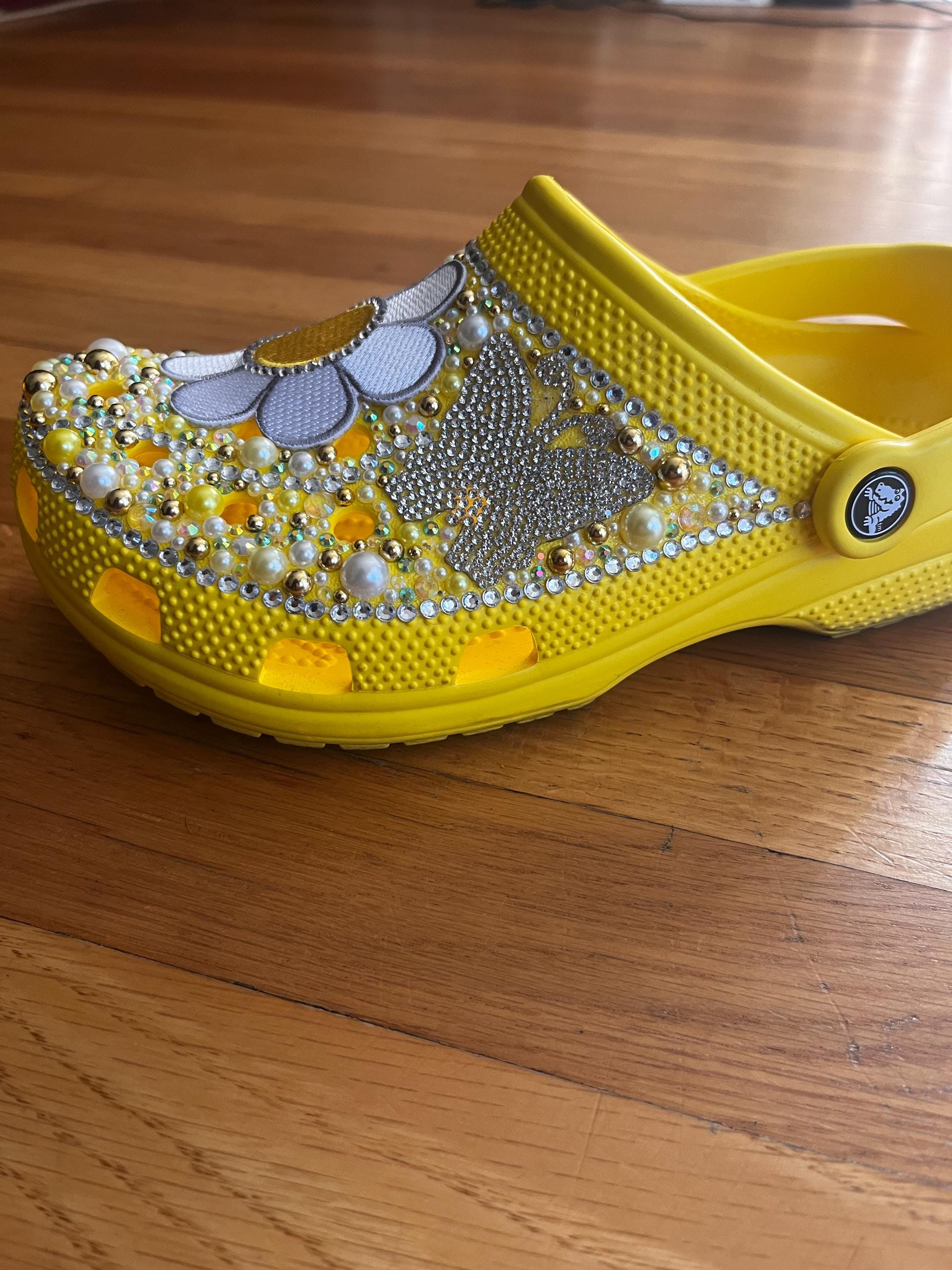 Dazzling Bling Crocs, Custom Sparkly Shoes, Handmade Rhinestones Crocs ...